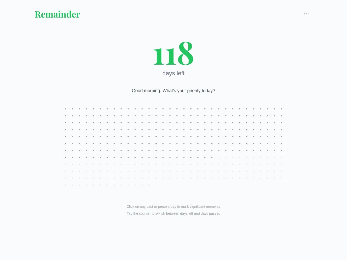 Remainder – Annual Progress Visualizer