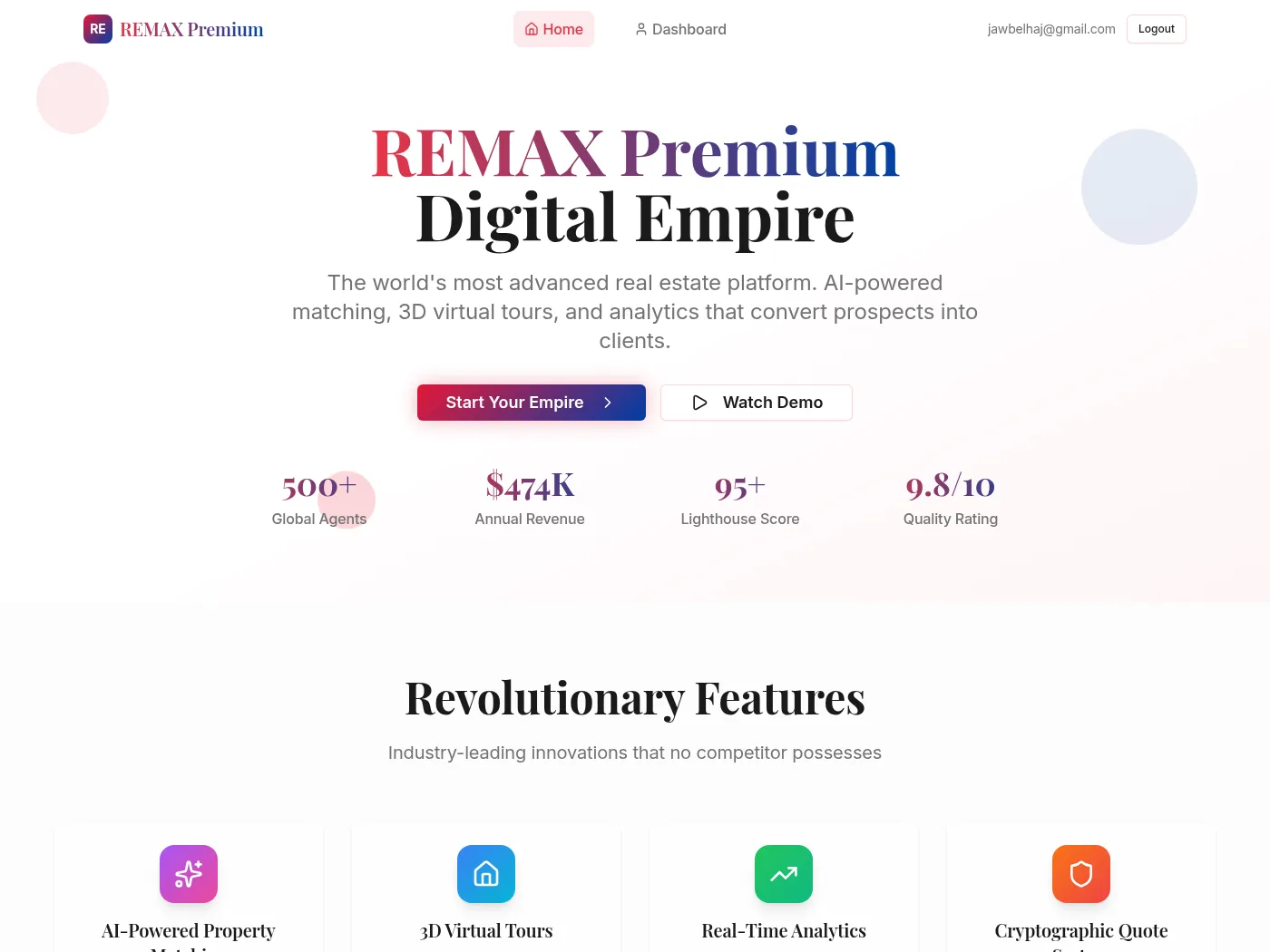 REMAX Premium Digital Empire: Unified Multi-Agent Real Estate Platform