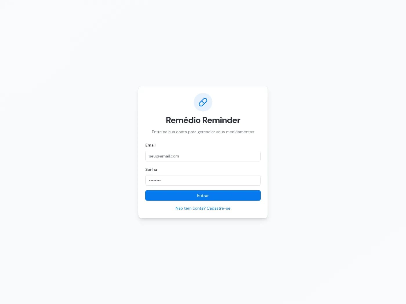 Remédio Reminder App