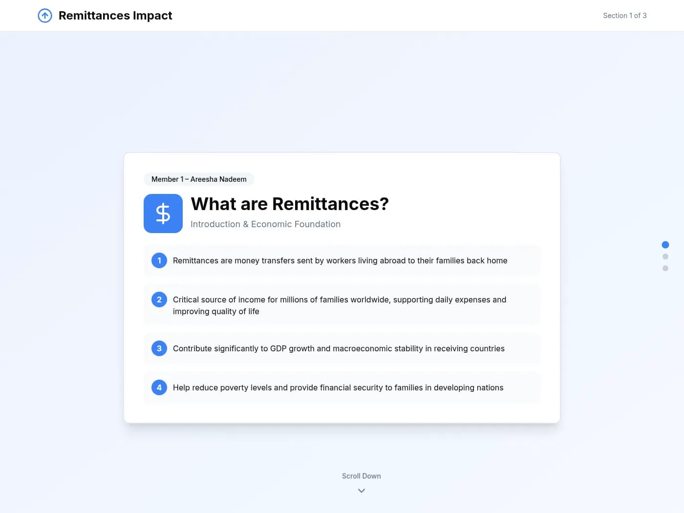 Remittances Impact Infographic Builder