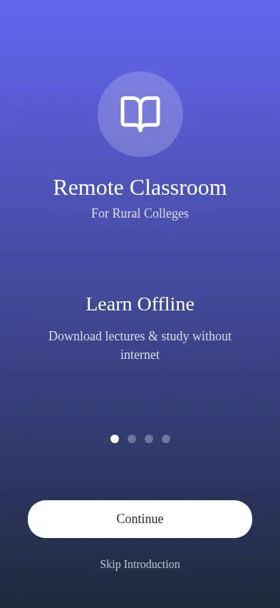 Remote Classroom for Rural Colleges
