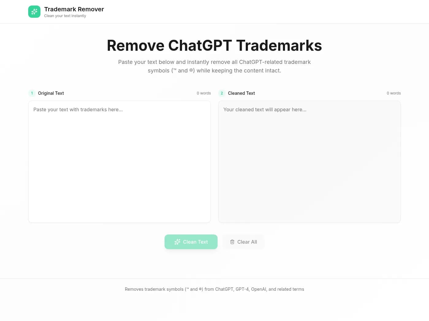 ChatGPT Trademark Remover