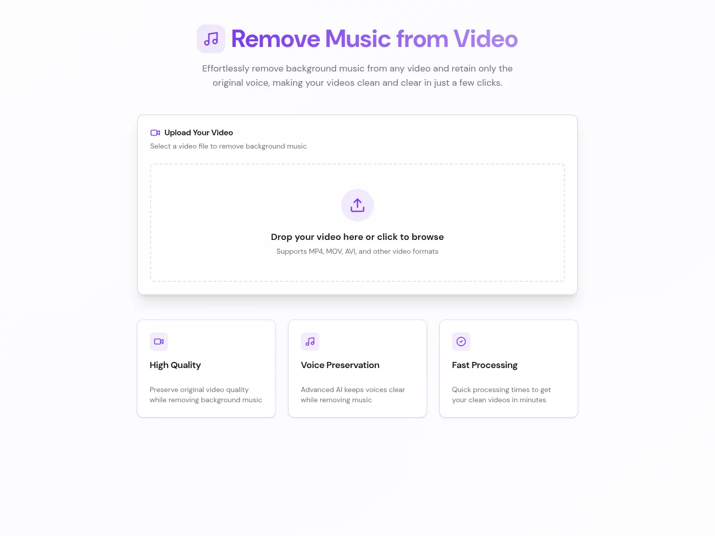 Remove Music from Video App