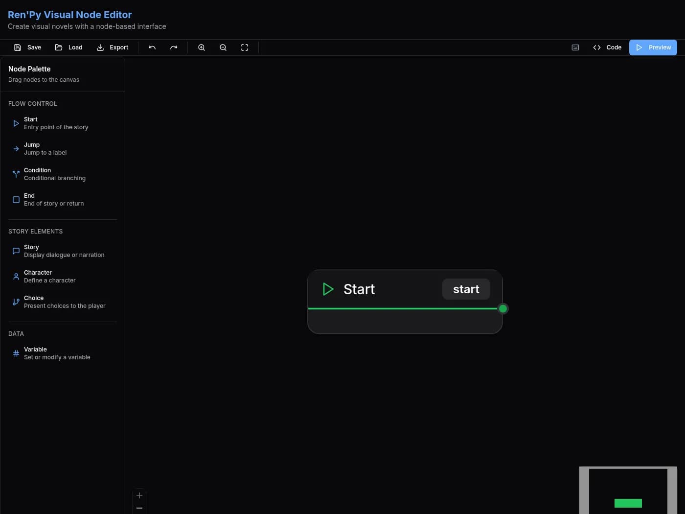 Ren'Py Visual Node Editor