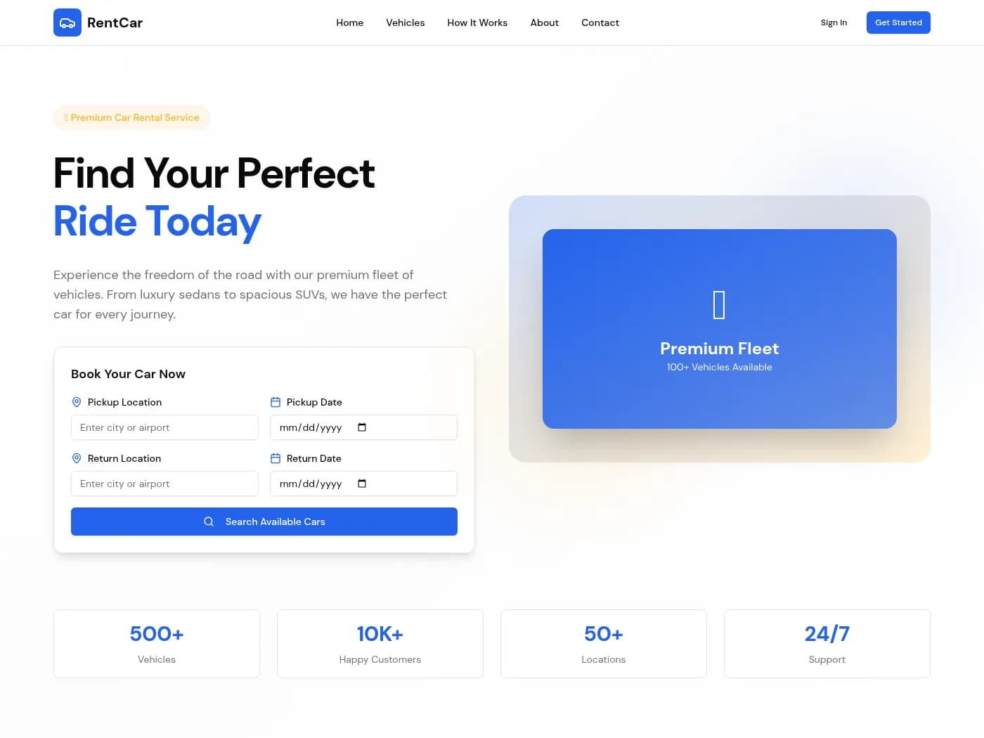 Rent Car Web Portal