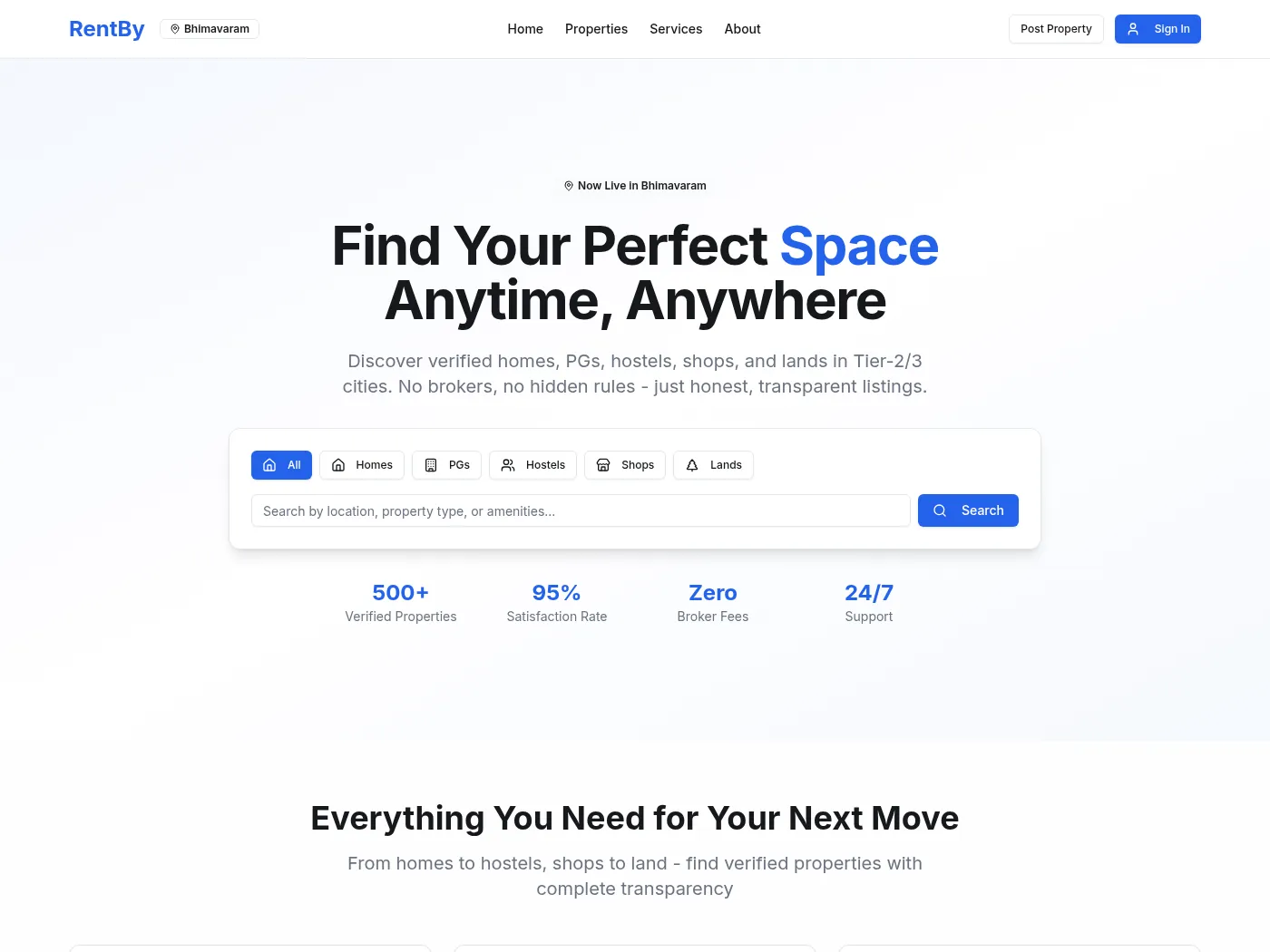 RentBy: The Hyperlocal Verified Housing Marketplace