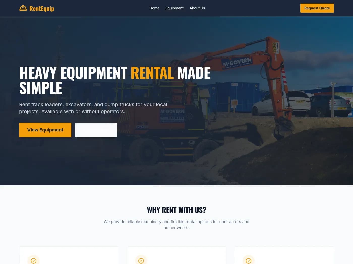 RentEquip Scheduler