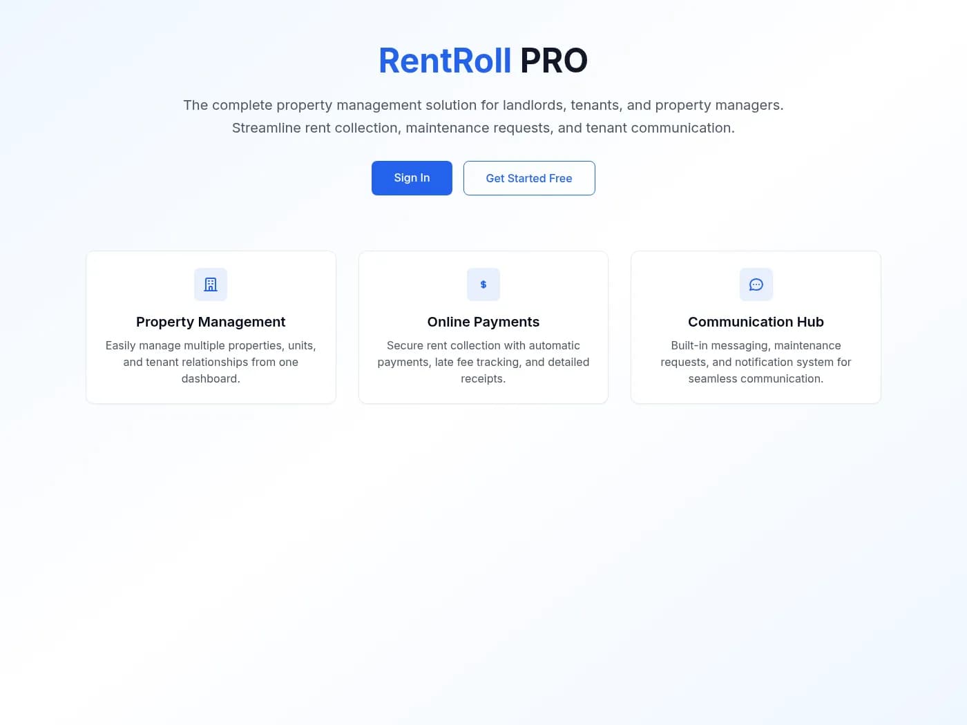 RentRoll PRO: Real-Time Full-Stack Property Management Platform