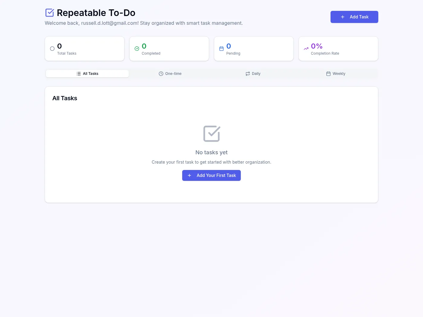 Repeatable To-Do List App