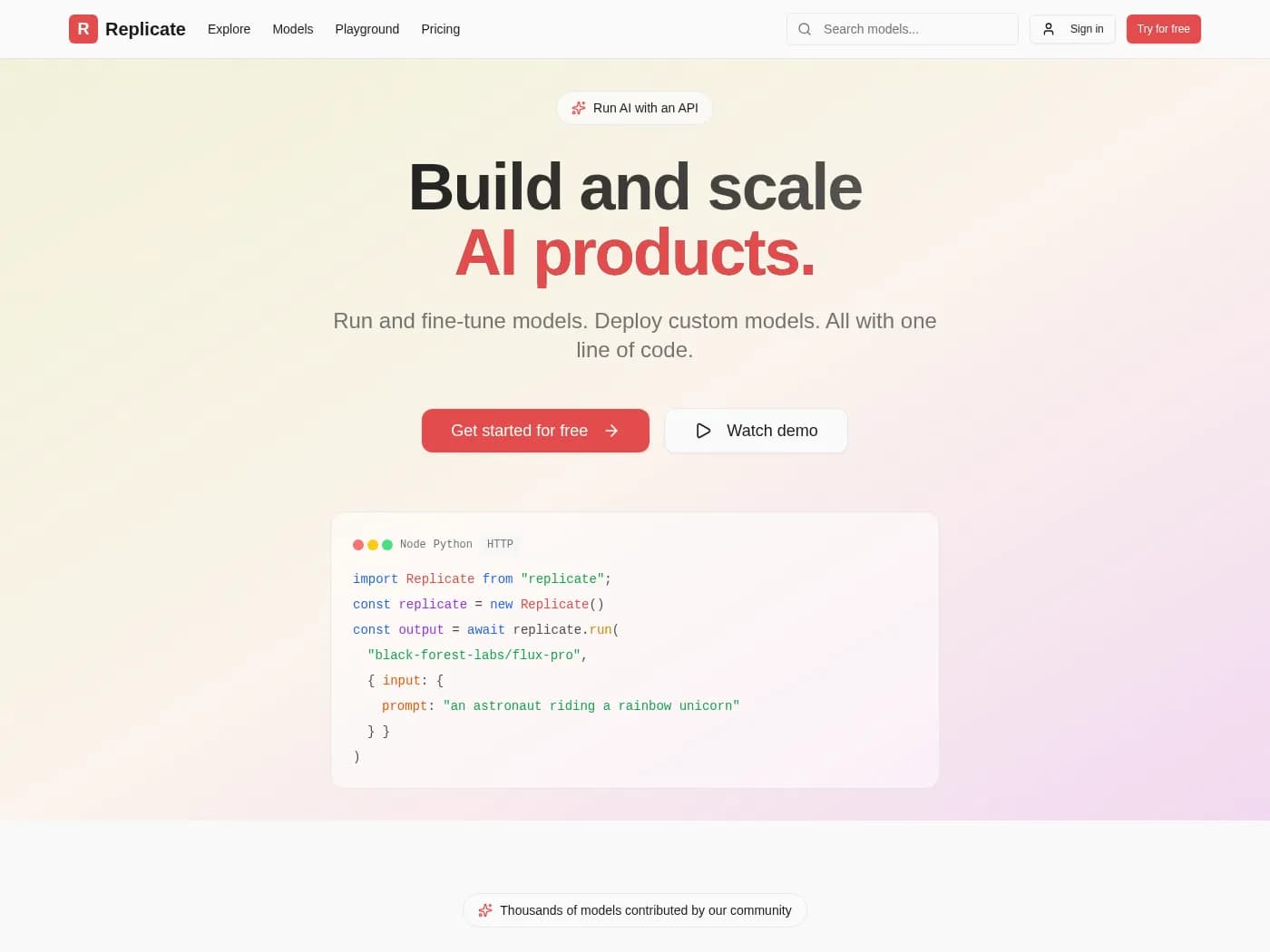 Replicate.com Clone for Image & Video Generation