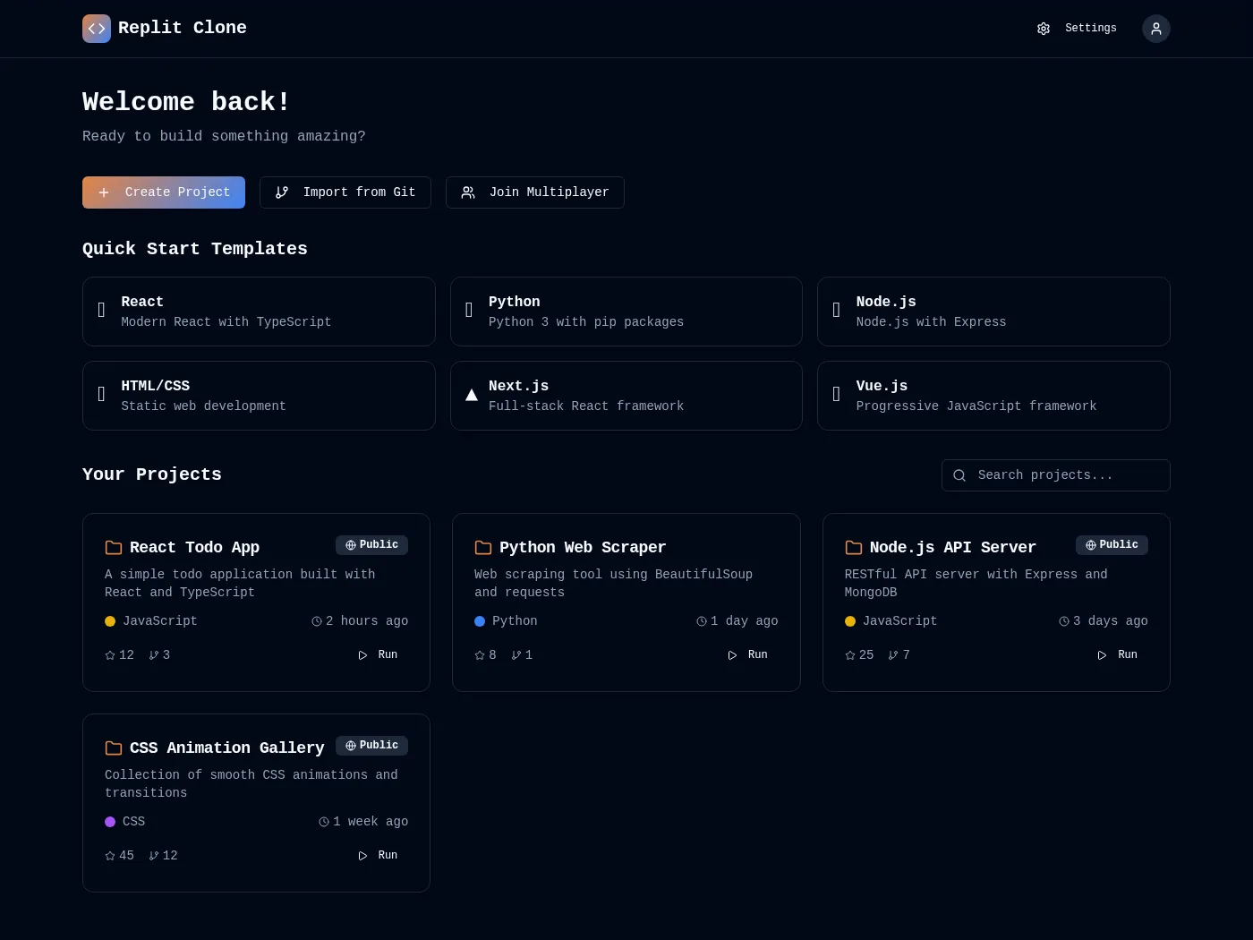Replit Clone: Collaborative Online IDE