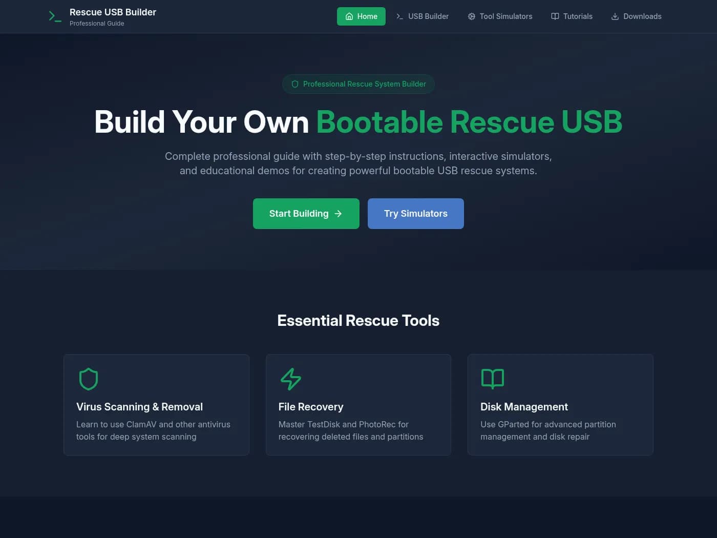 Rescue USB OS Builder: Pro Guide & Simulator