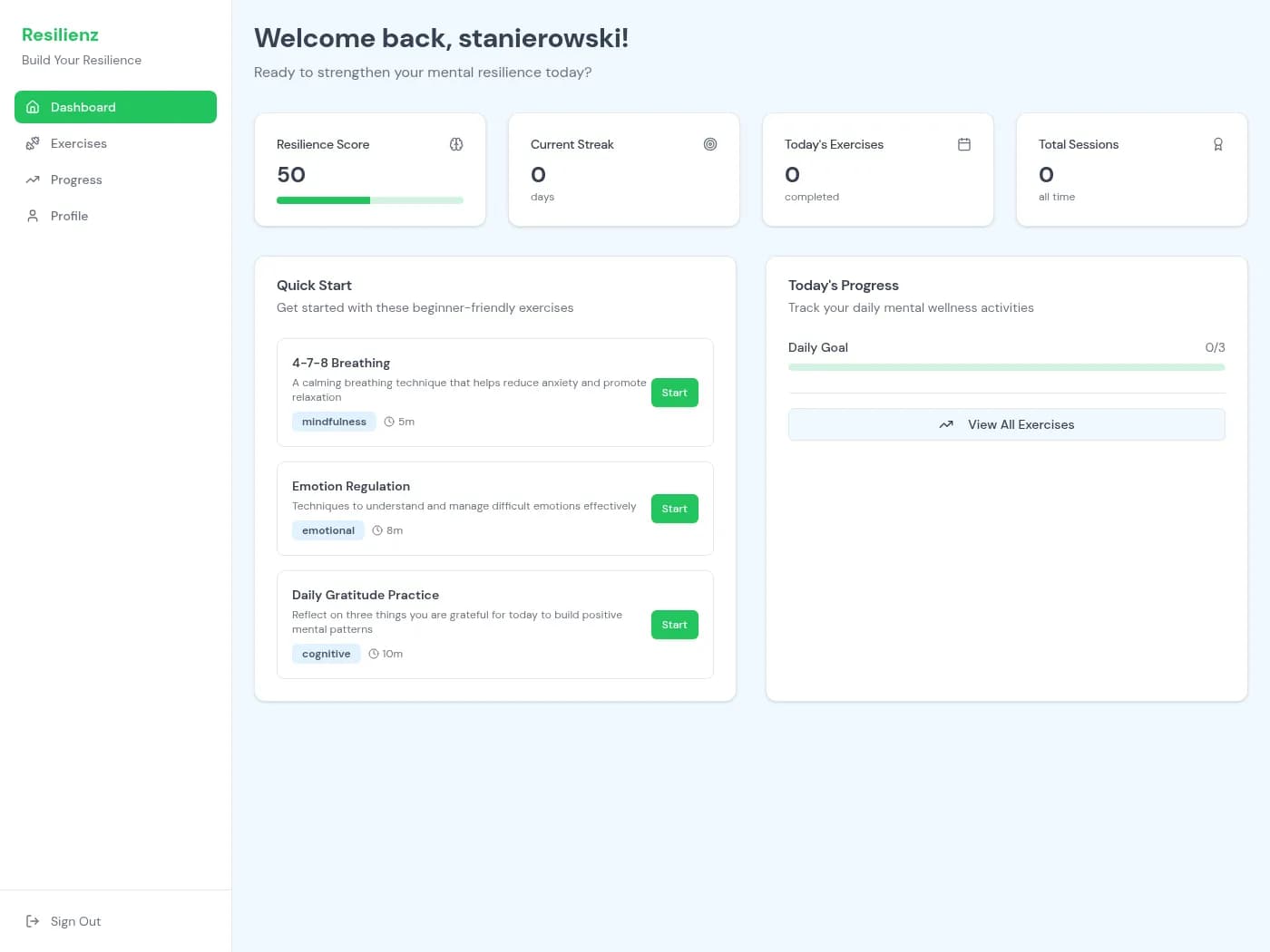 Resilienz: Personal Resilience Builder