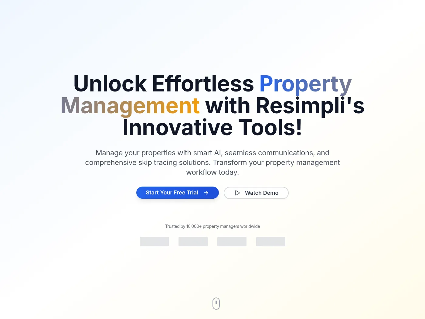Resimpli High-Converting SEO Landing Page for Property Management