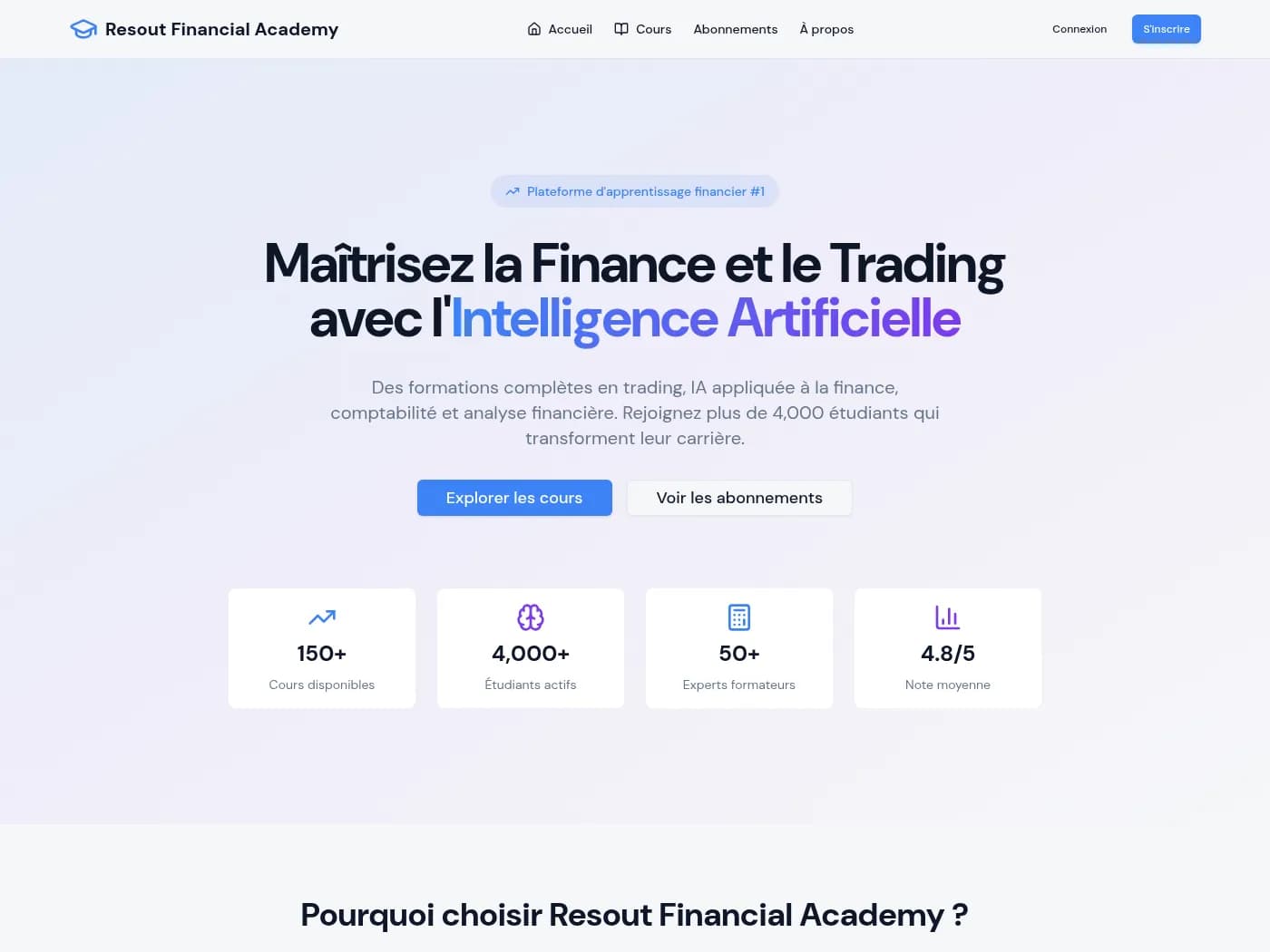 Resout Financial Academy Elearning Platform