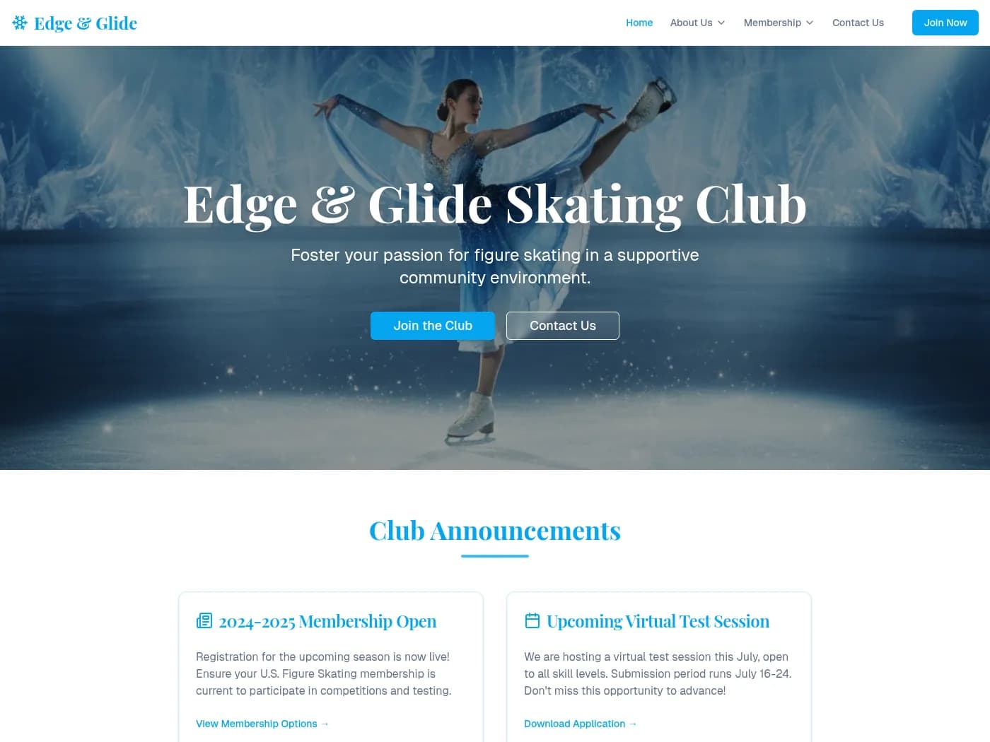 Modern Responsive Club Website with AI-Generated Content and Images