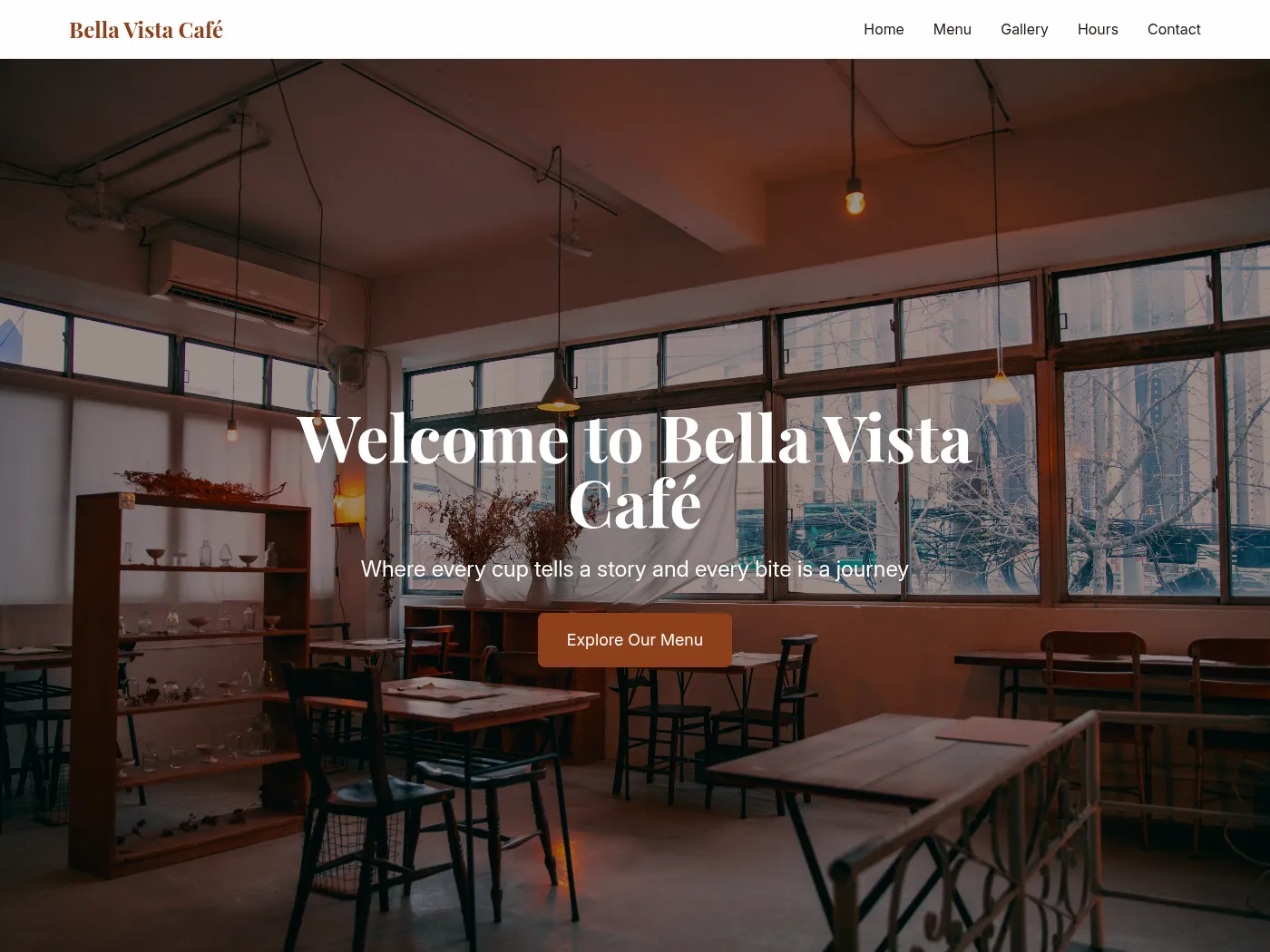 Responsive Restaurant or Café Landing Page