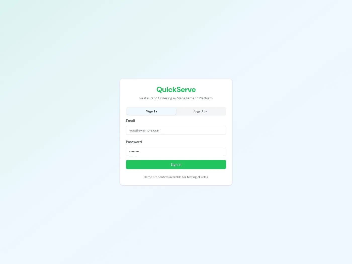 Tri-Panel Restaurant Ordering & Management Platform