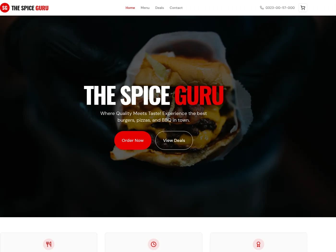 Stunning Restaurant Website with Interactive Online Ordering