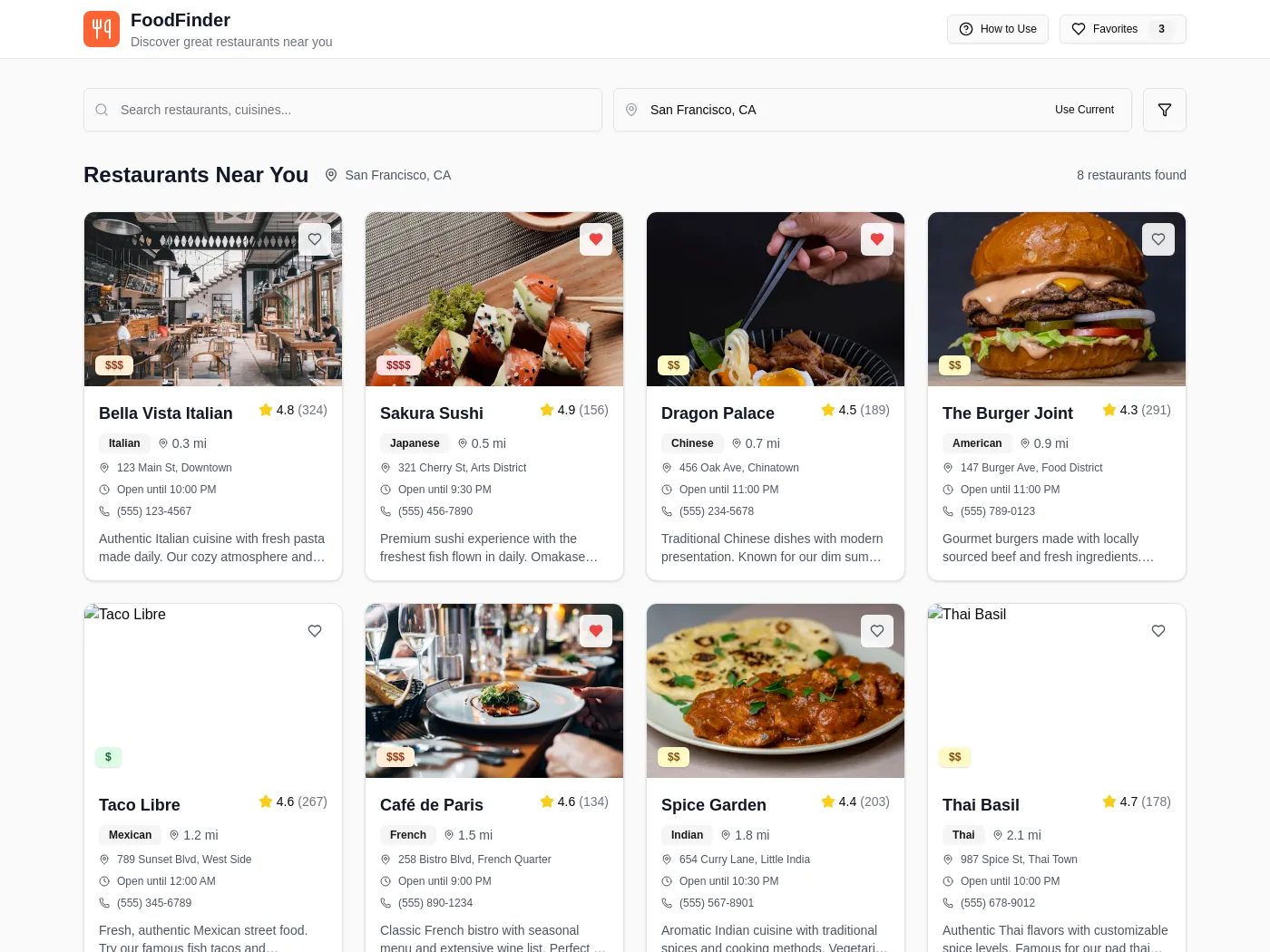 Restaurant Recommendation App
