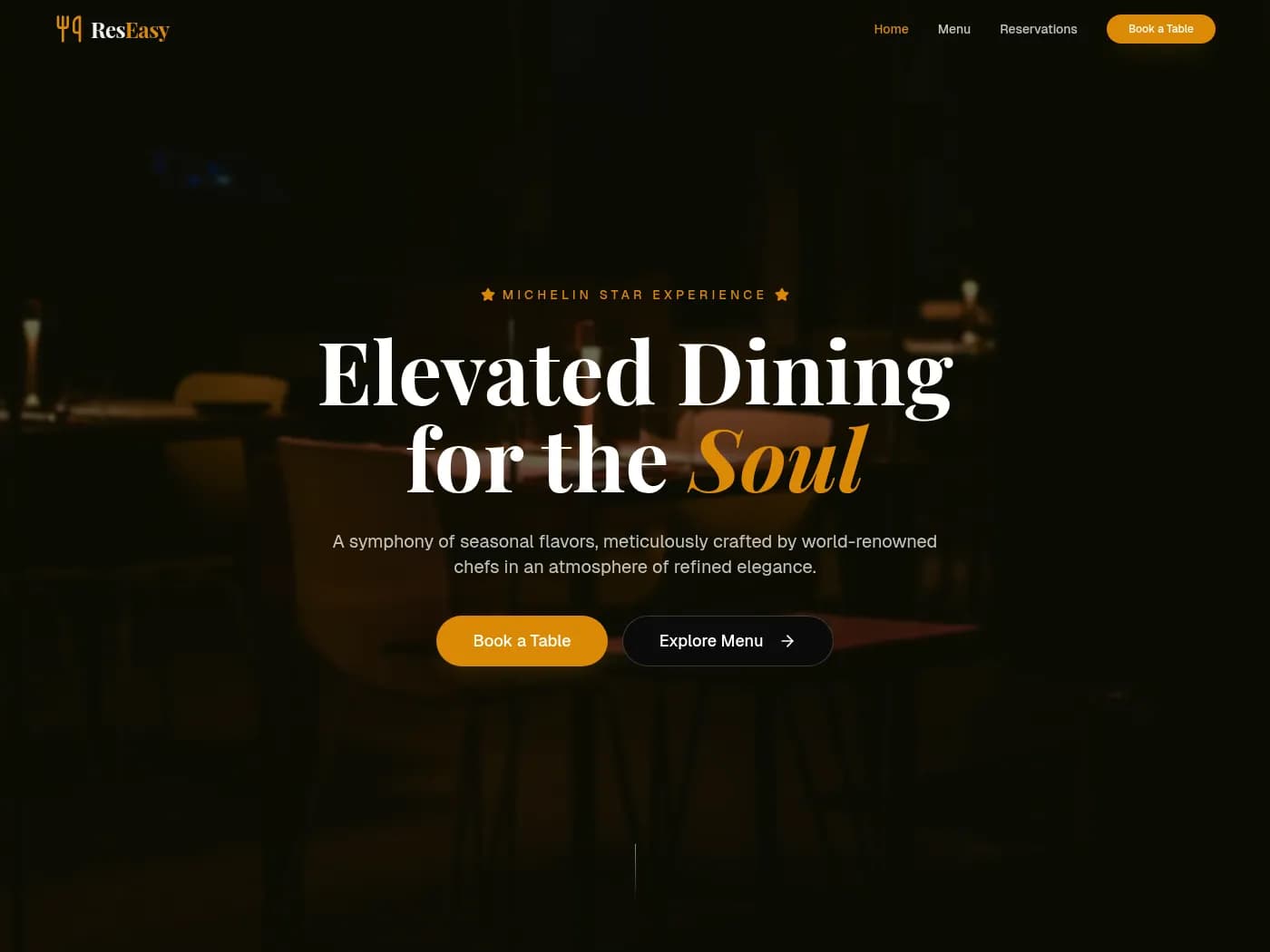 ResEasy Restaurant Site