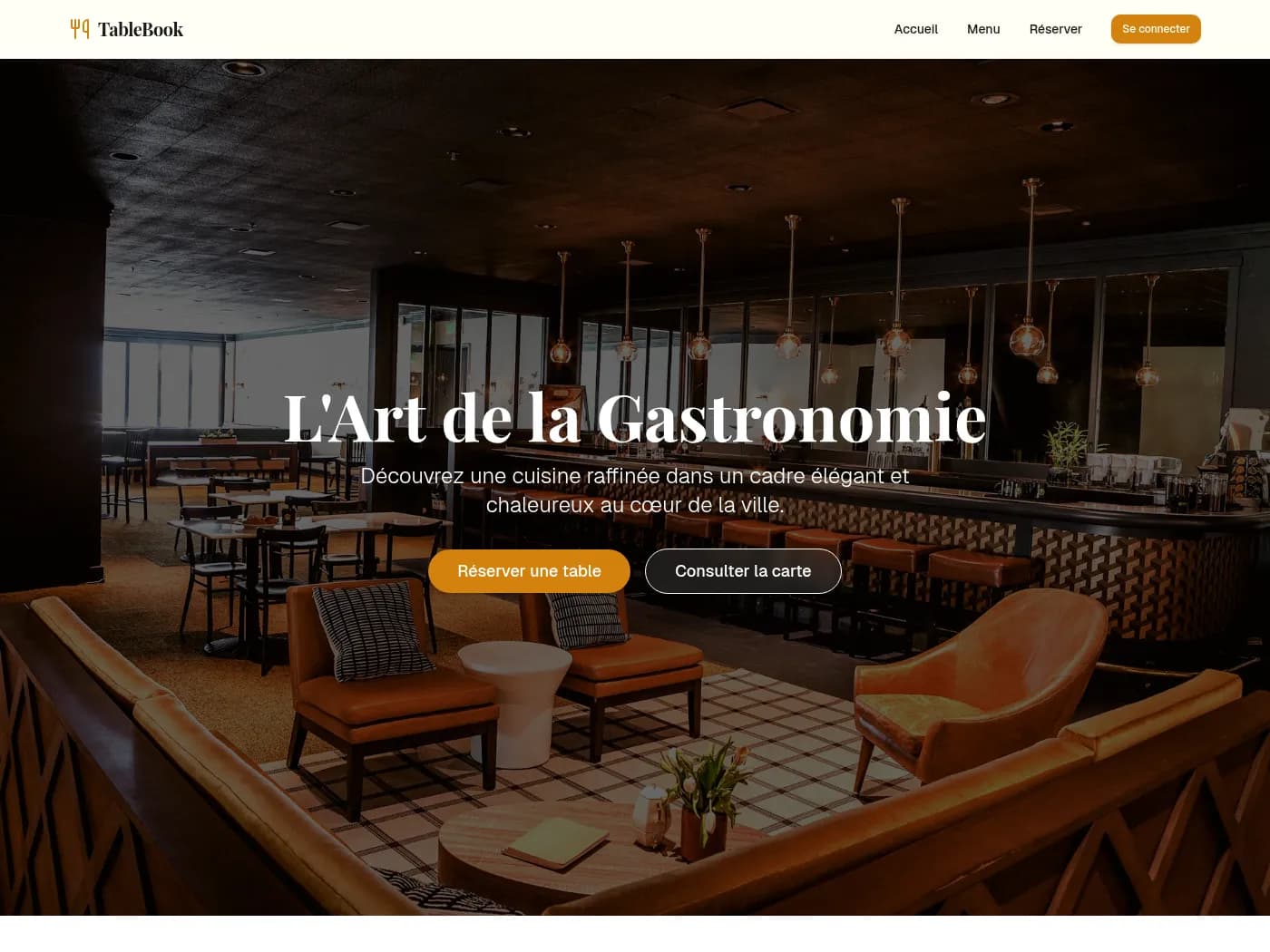 TableBook Restaurant Site