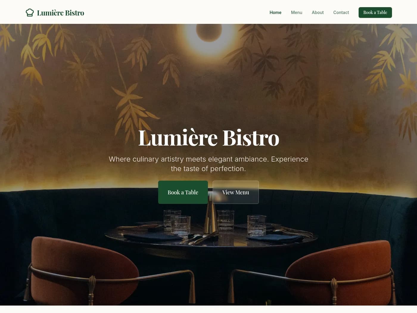 Delightful Restaurant Web Presence
