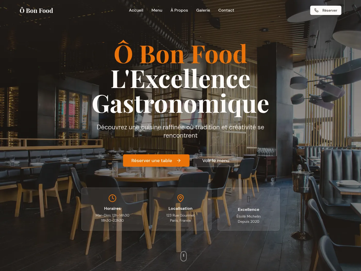 Restaurant Web Experience