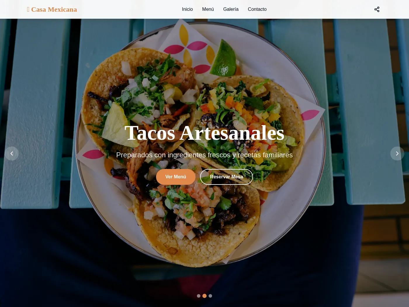 Restaurante Mexicano Web Pro