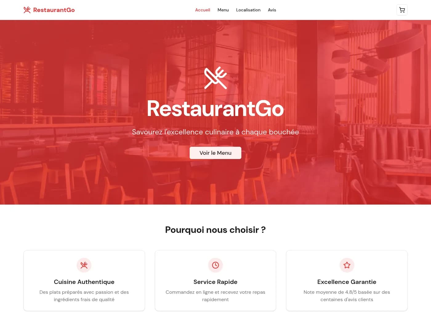 RestaurantGo - Commande en ligne et gestion pour restaurants