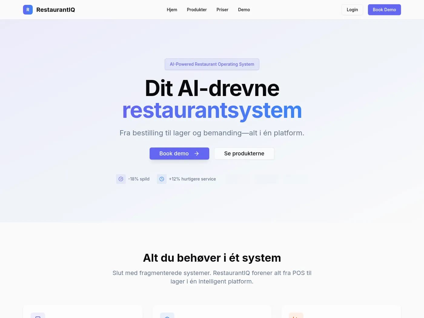 RestaurantIQ – AI-Driven Operating System for Modern Restaurants