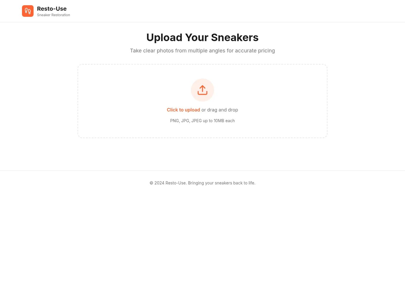 Resto-Use Sneaker Restoration Web App