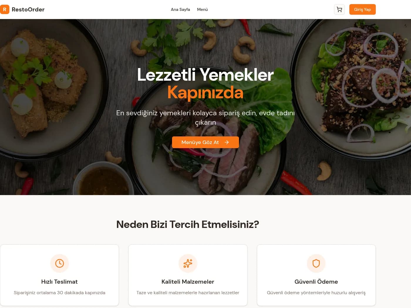 Restoranlar İçin Online Sipariş Platformu