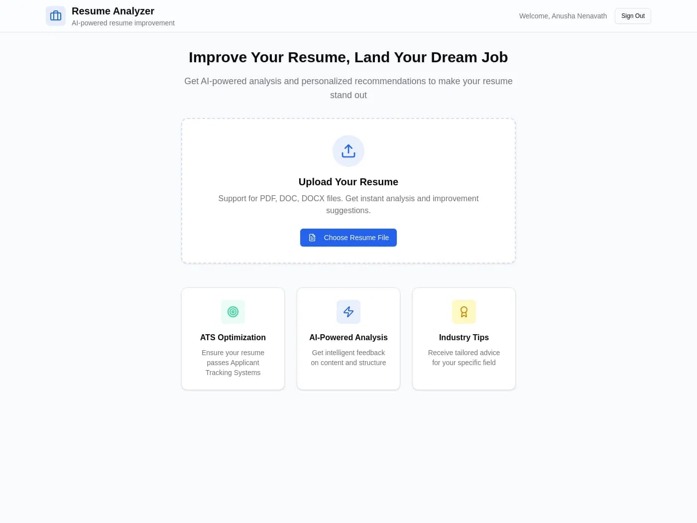 Resume Improvement and Job Application Helper