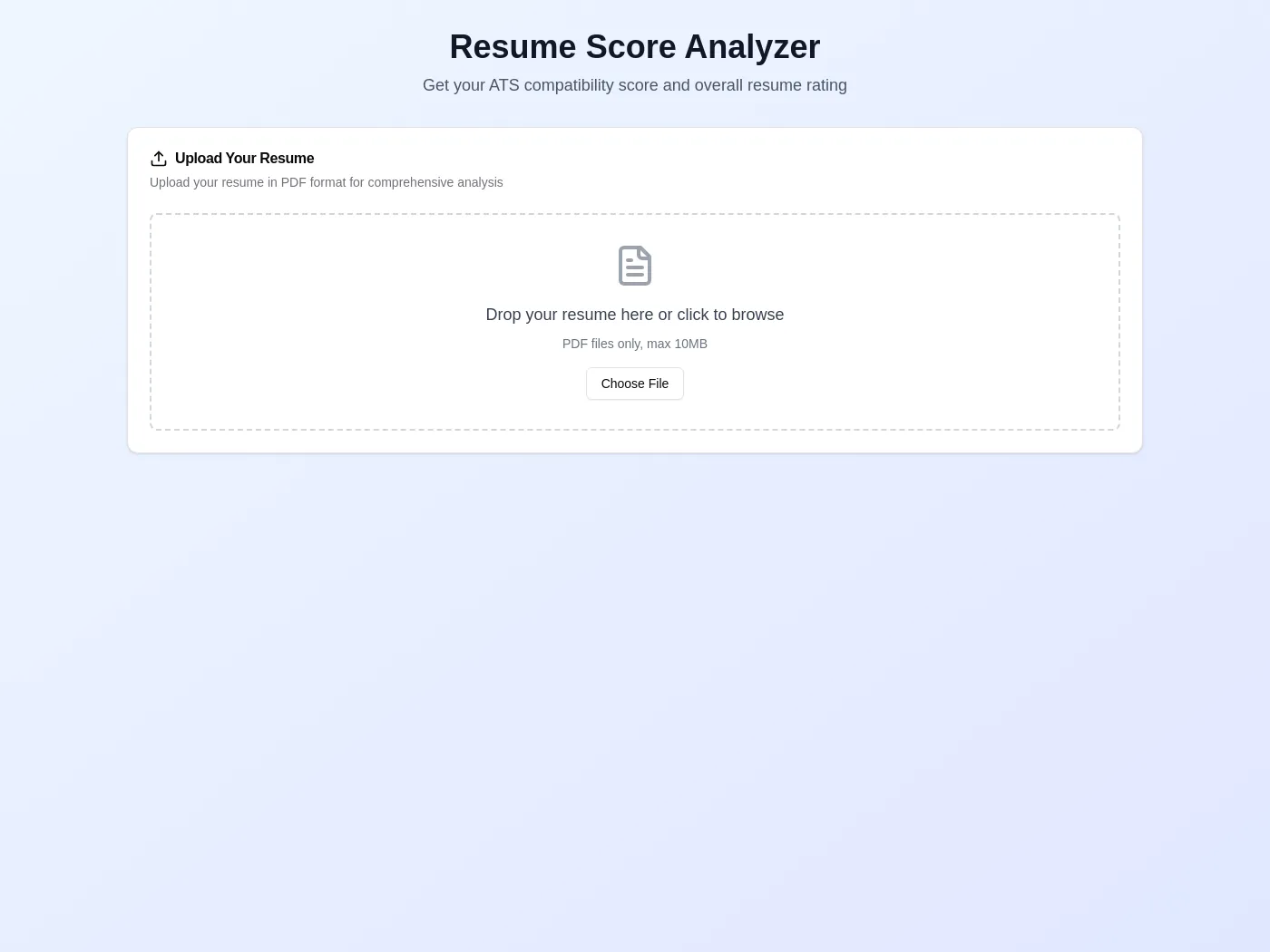 Resume Score Analyzer