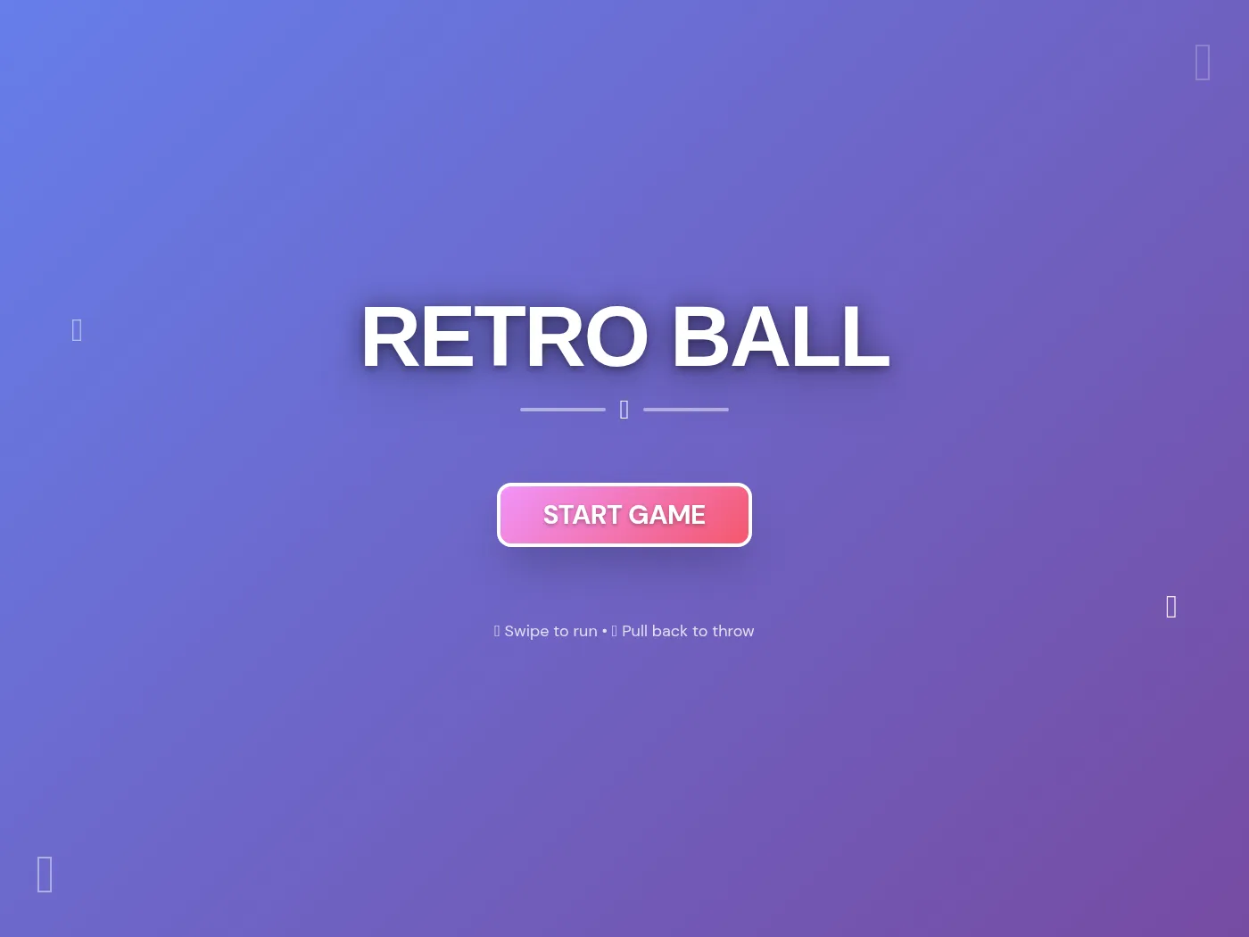 Retro Ball Game Recreation