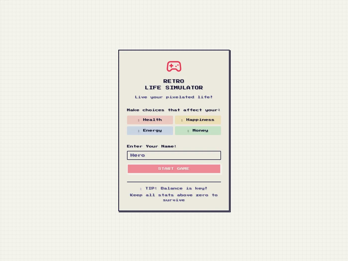 Retro Life Simulator