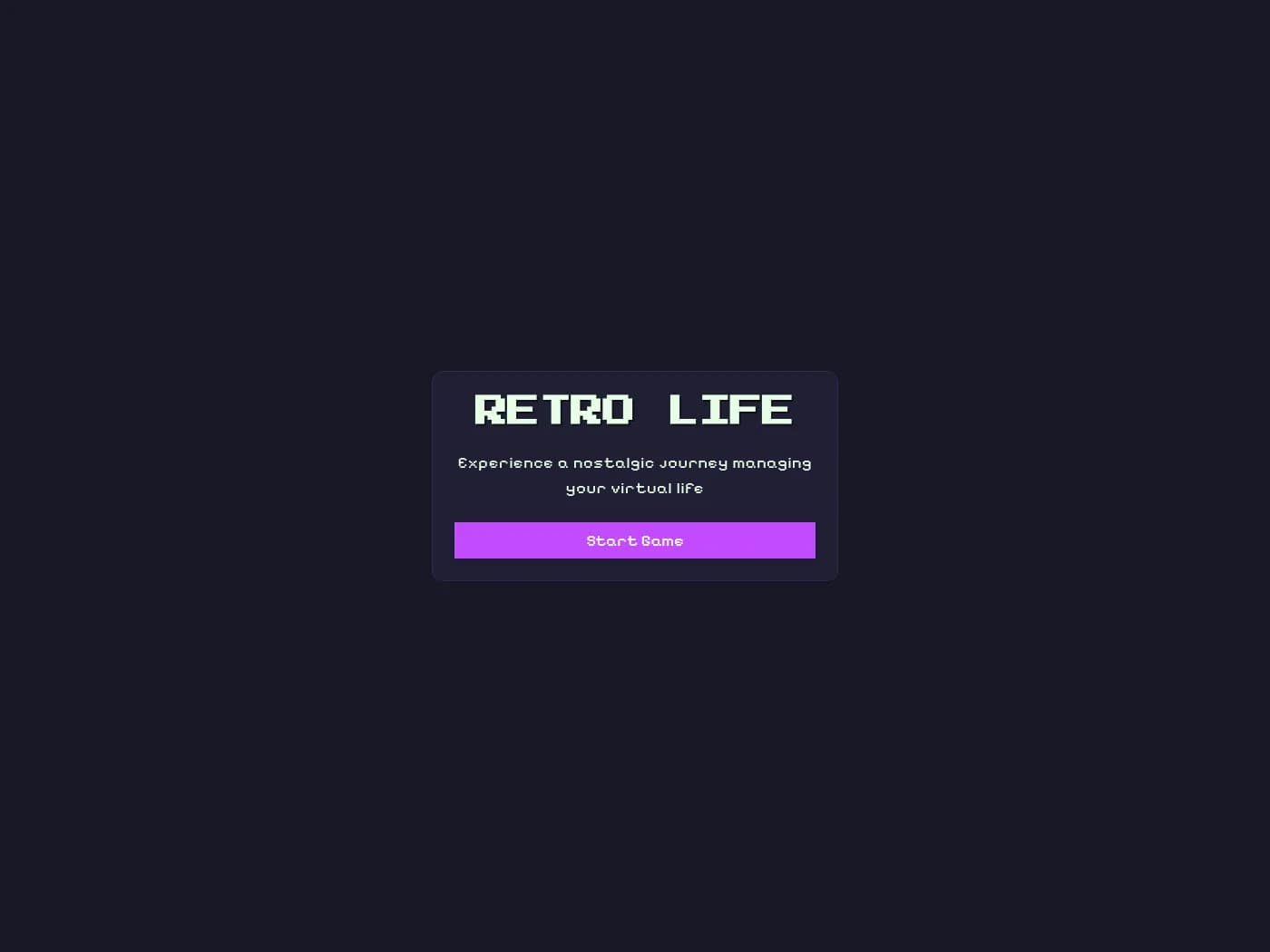 Retro Life Simulator Game