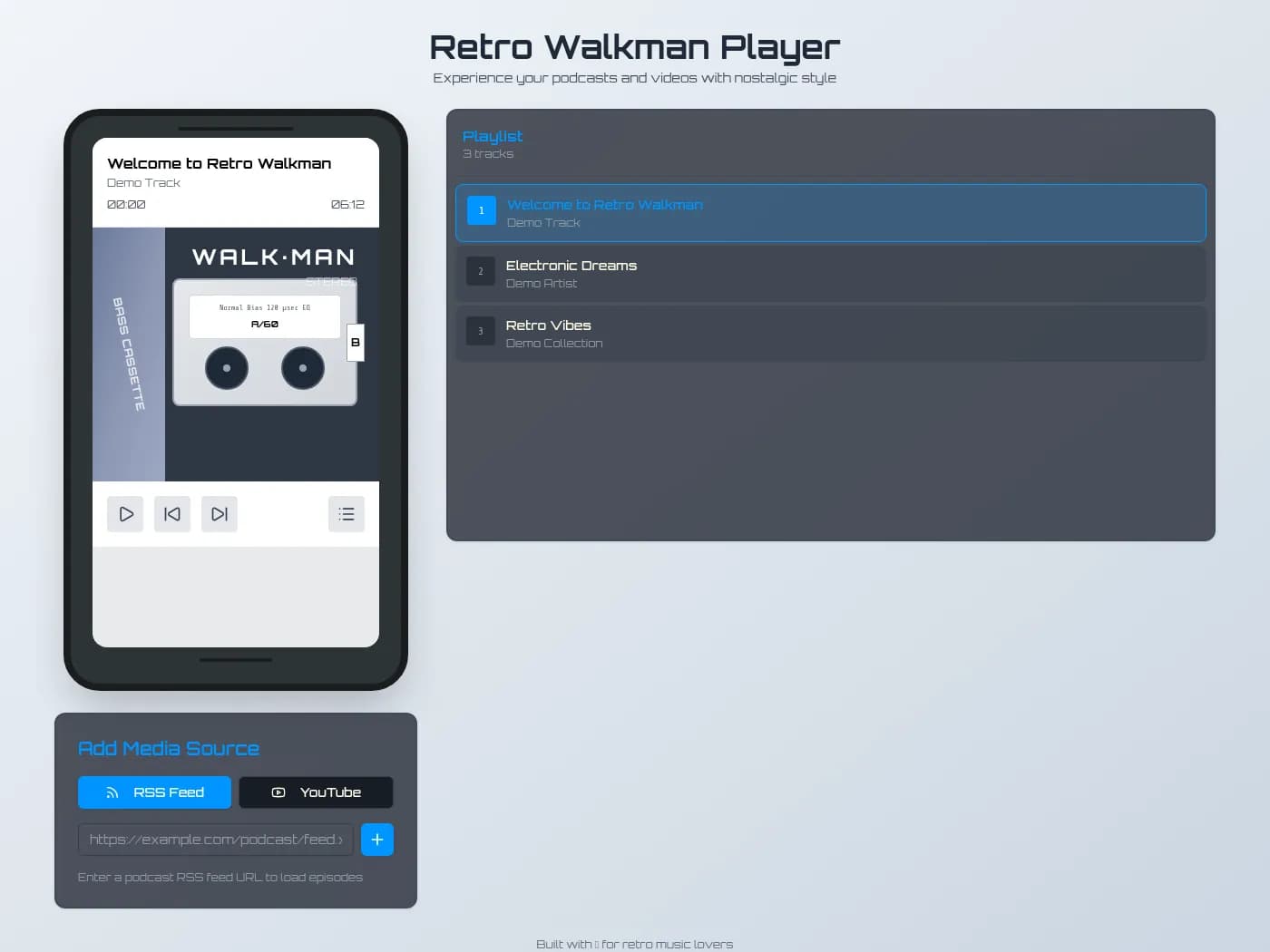 Retro Walkman-Style Media Player