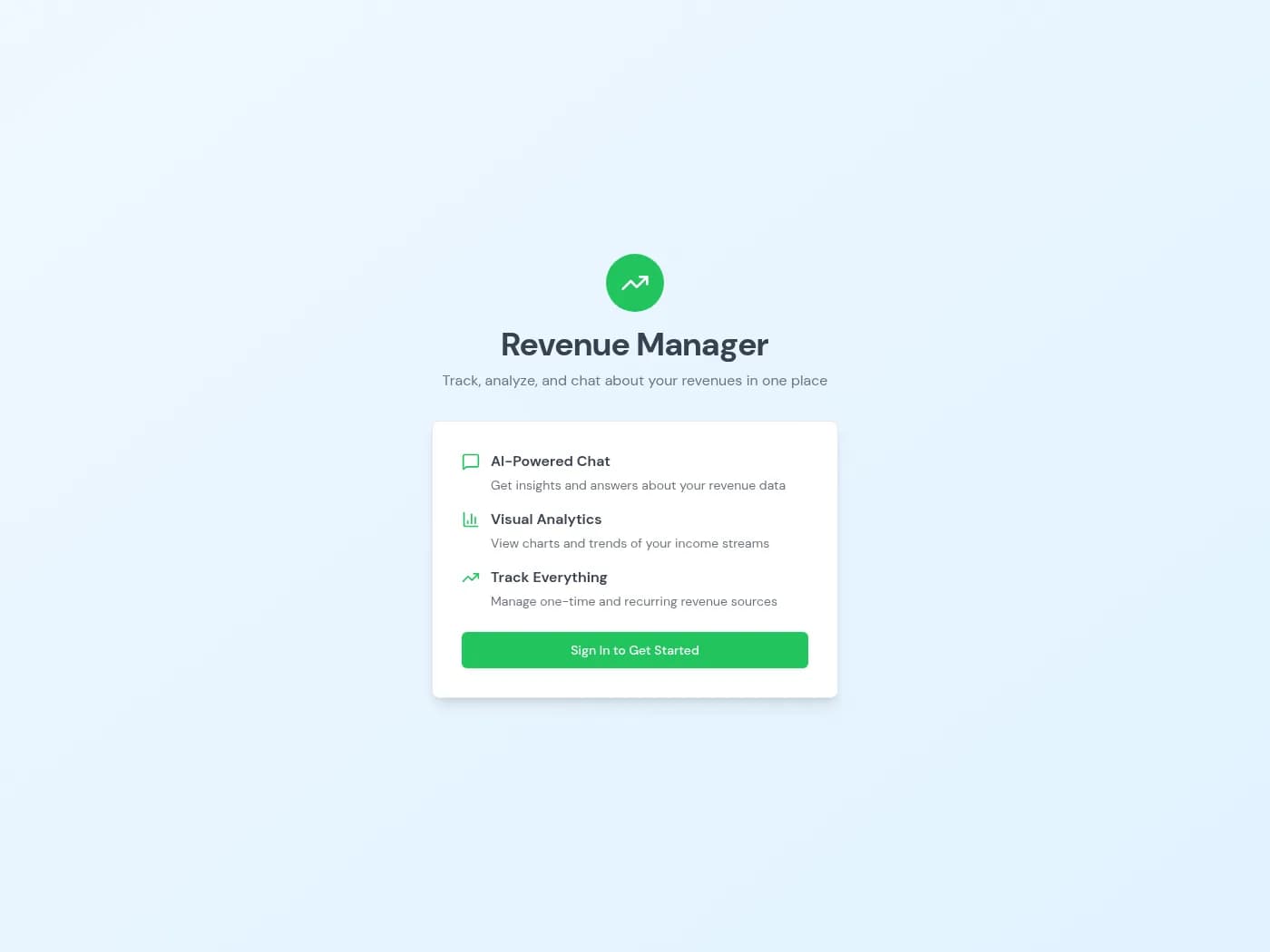 Revenue Management Chat Interface