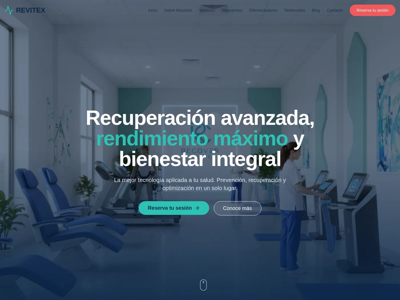 REVITEX – Web para Centro de Rehabilitación y Rendimiento Deportivo