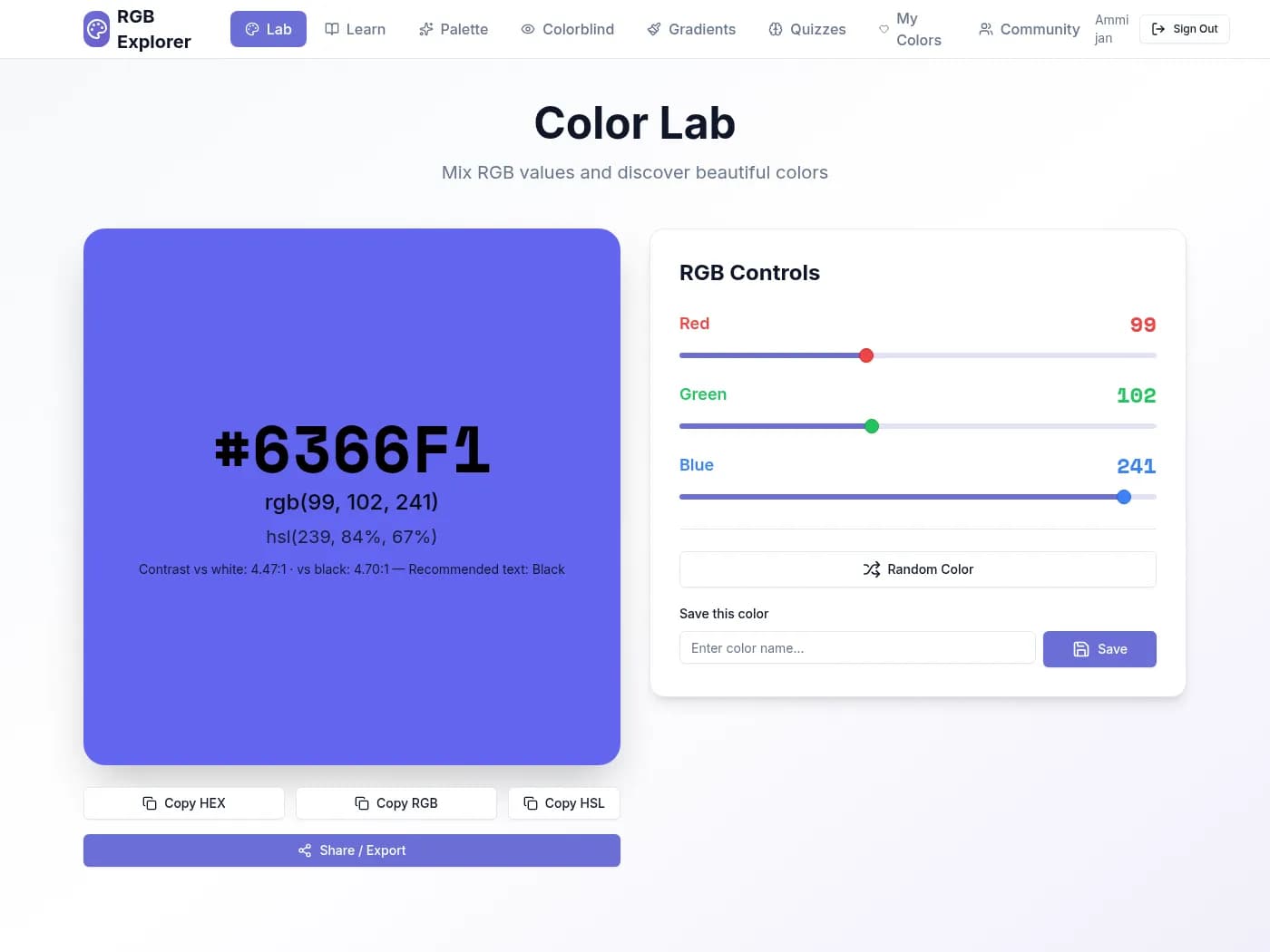 RGB Explorer: An Interactive Color Learning Platform