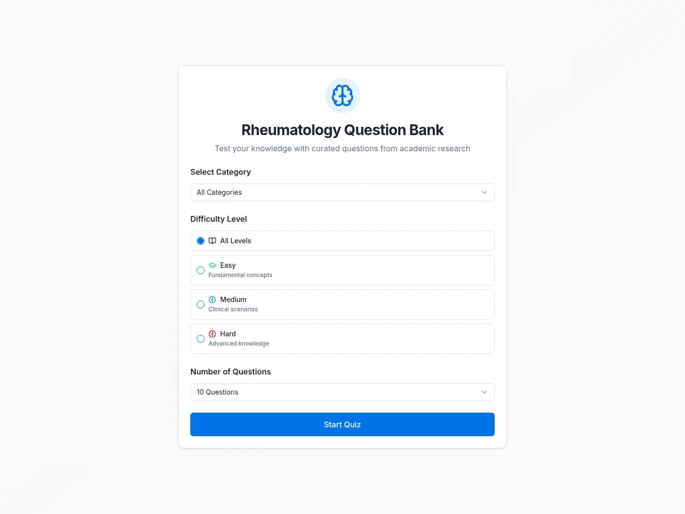 Rheumatology Question Bank