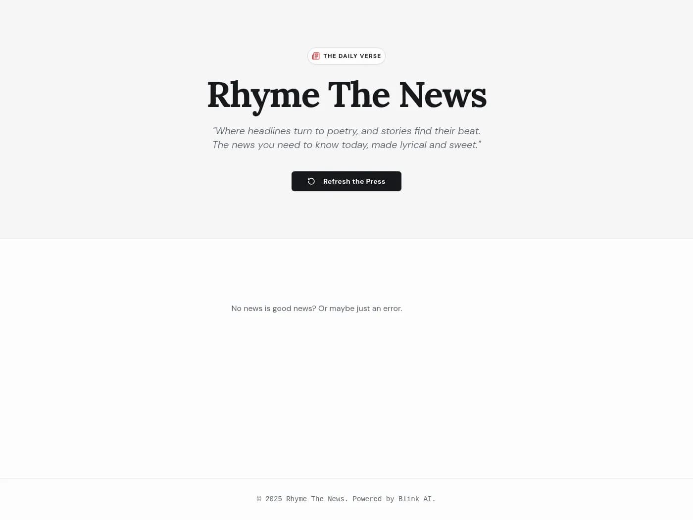 Rhyme The News