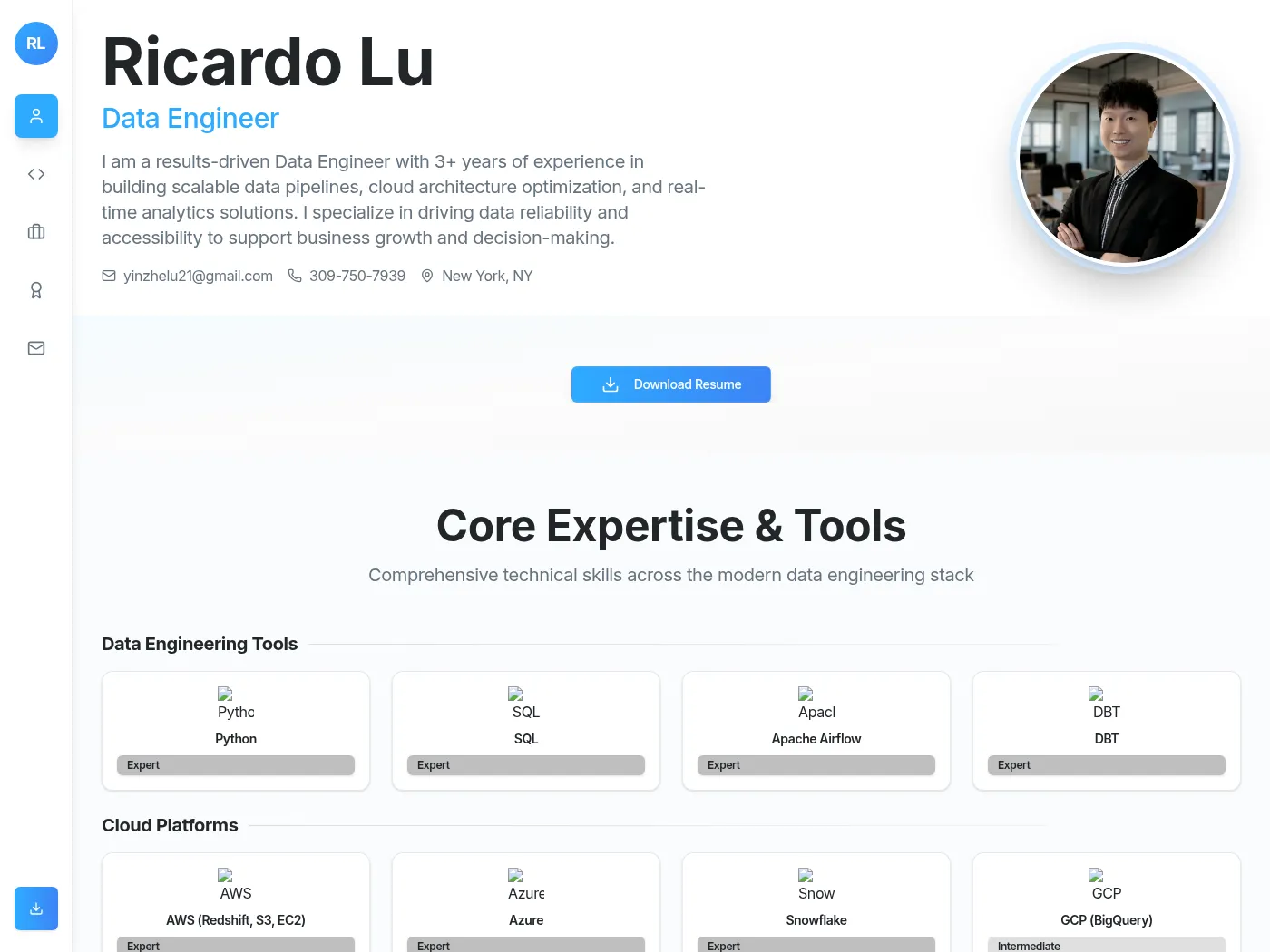 Ricardo Lu – Cloud Data Engineer Portfolio