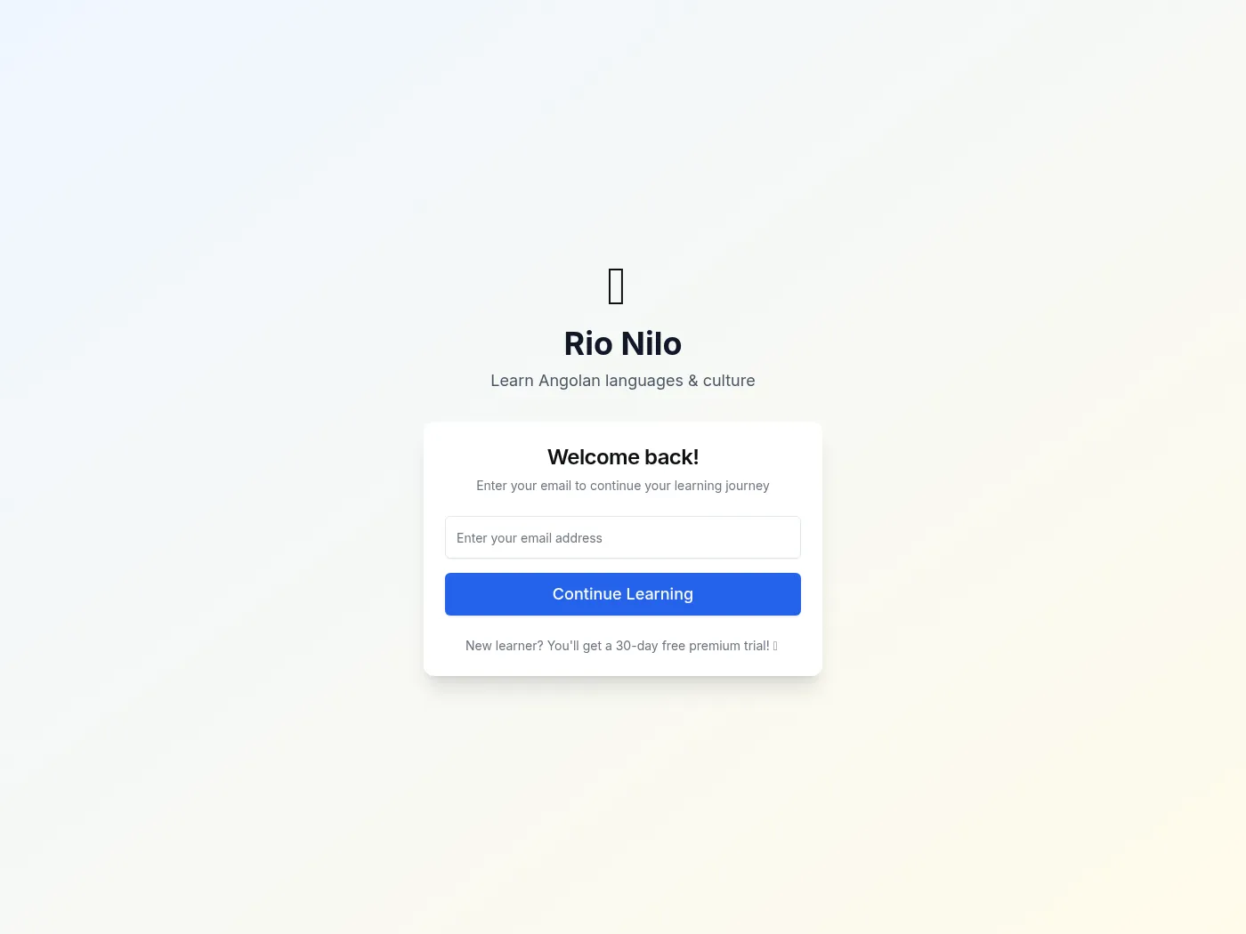 Rio Nilo - Gamified Angolan Language Learning App