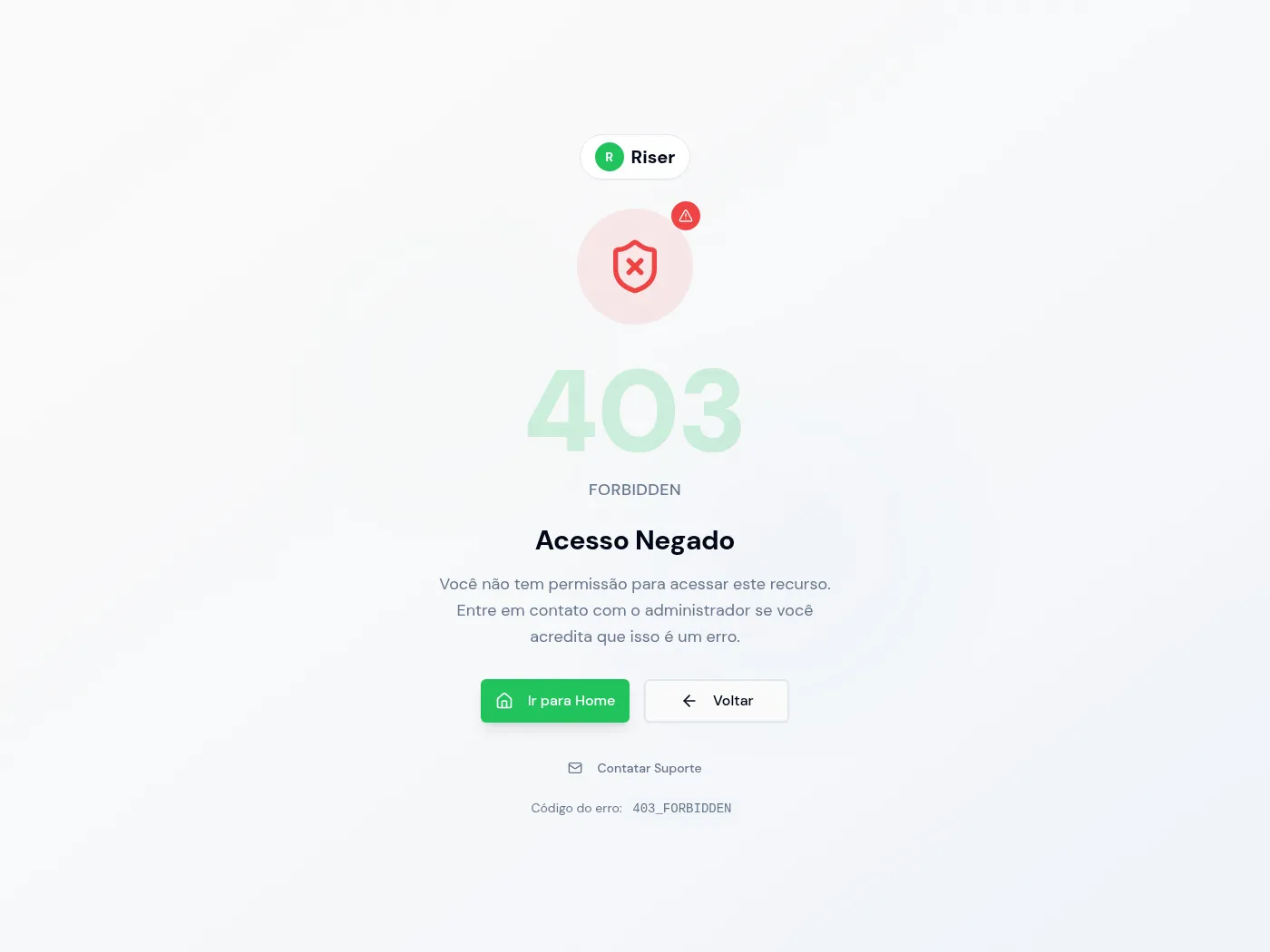 Riser 403 Error Page