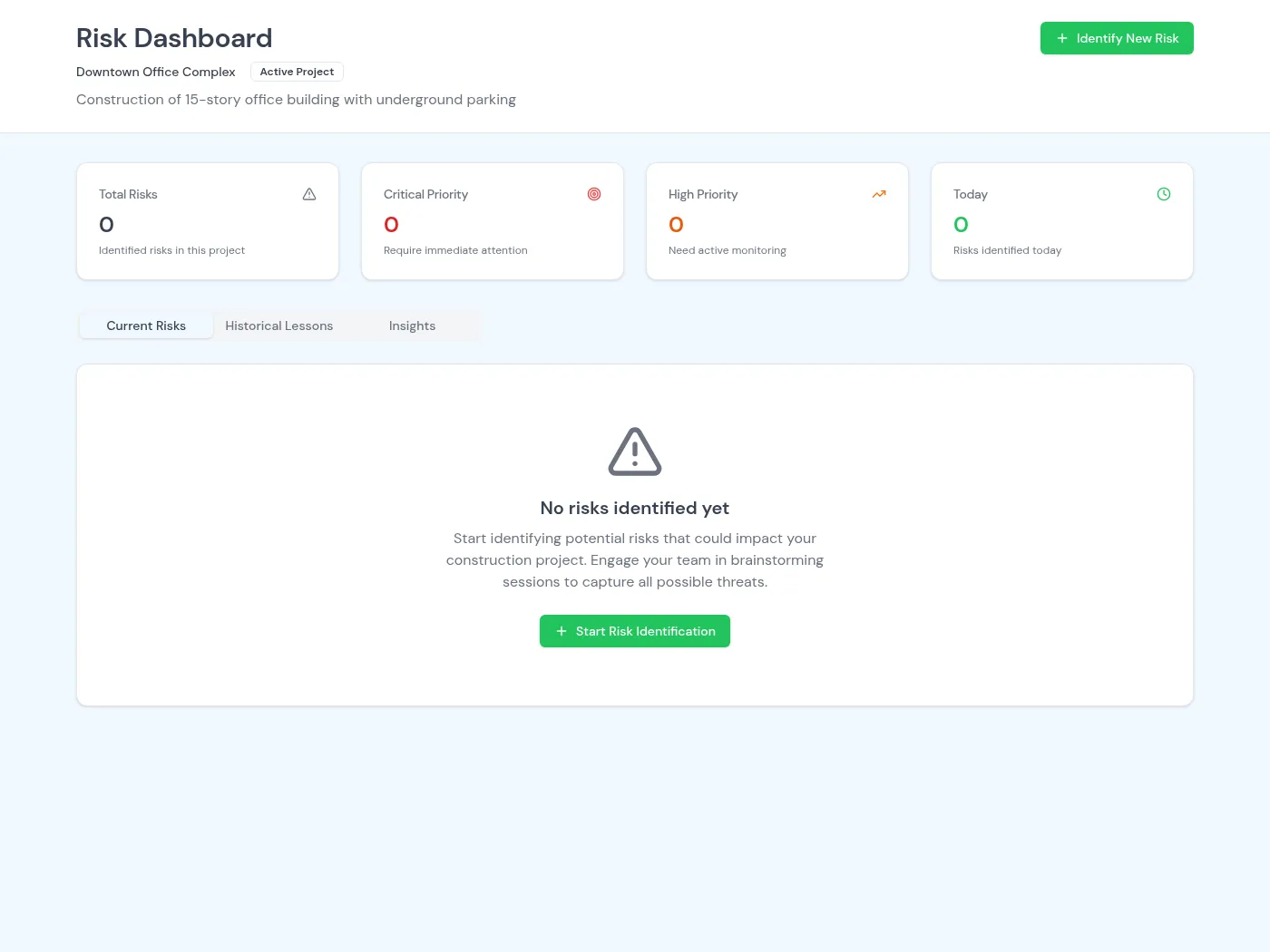 Risk Identification Platform for Construction Projects