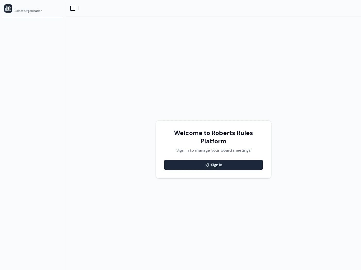 Robert's Rules-Compliant Board of Directors Meeting Platform