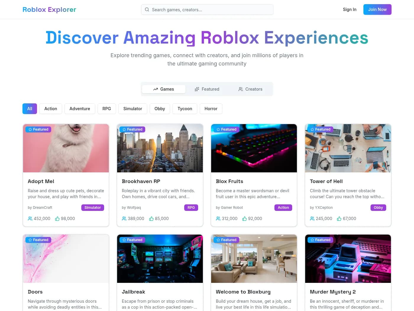 Roblox Community Explorer